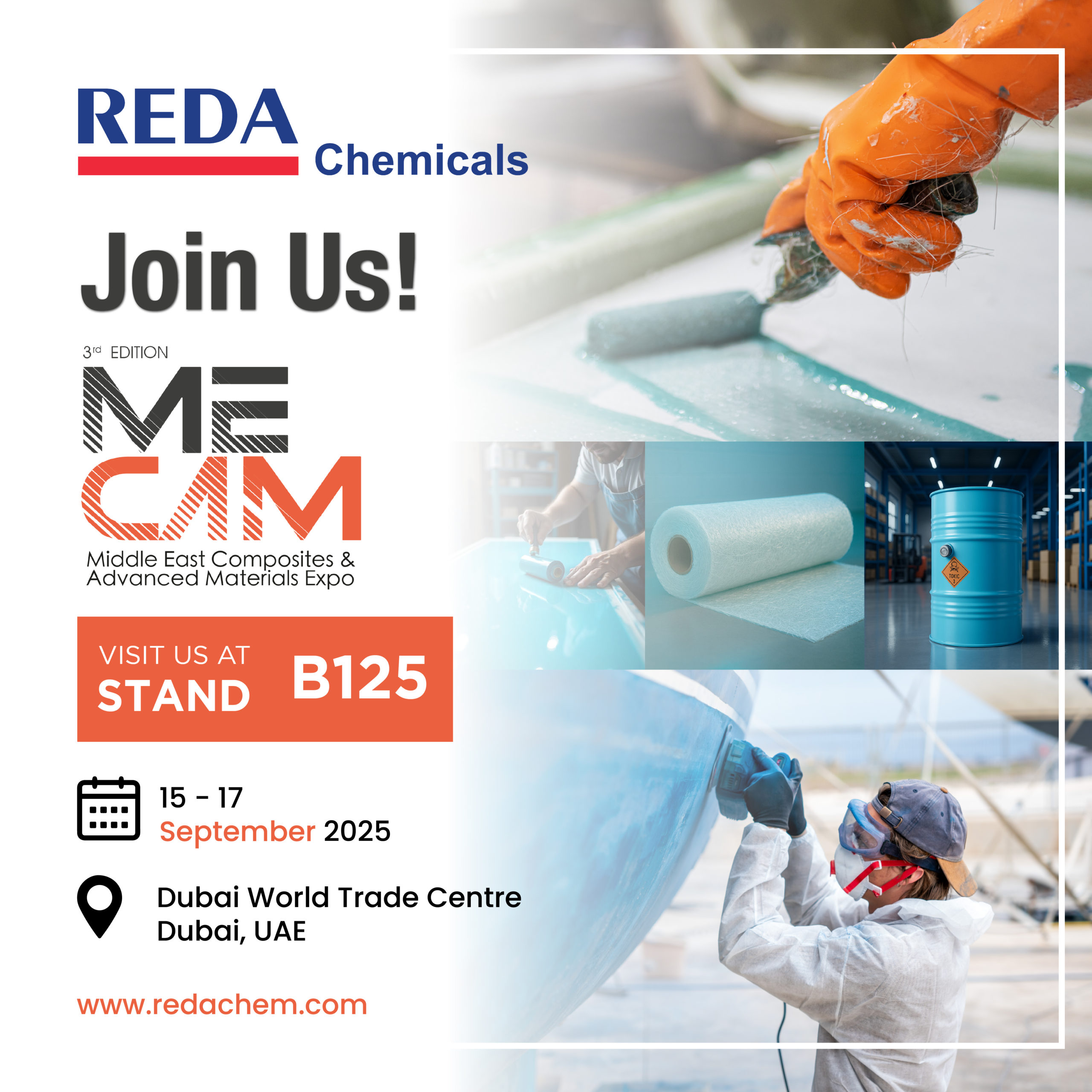 REDA Chemicals at MECAM 2025 | Stand B125 - REDA Chemicals